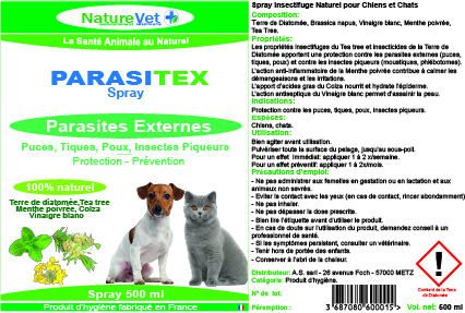 Parasitex spray chien chat 250ml (NATUREVET)